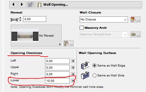Wall below door - Section and 3D issue - Graphisoft Community